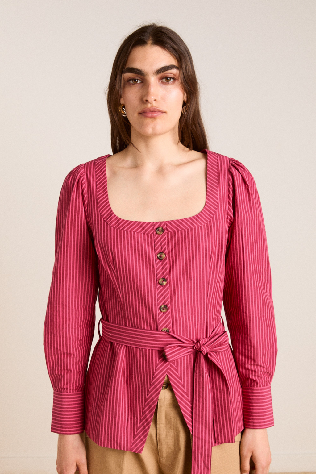 clare blouse - berry business – Damson Madder