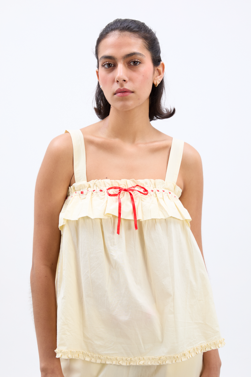 tula wide strap smock cami - butter/red – Damson Madder