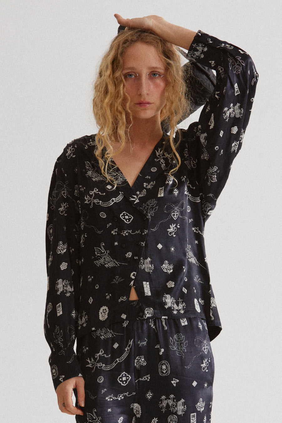 clairo blouse - symbol print – Damson Madder