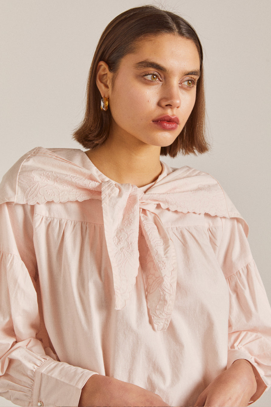 Embroidered Candy Blouse Pink Damson Madder Embroidered Candy Blouse Pink Damson Madder