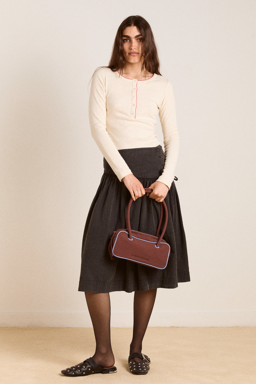 benny mini bowler - choc/blue – Damson Madder