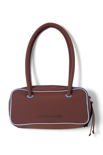 benny mini bowler bag - choc & blue – Damson Madder