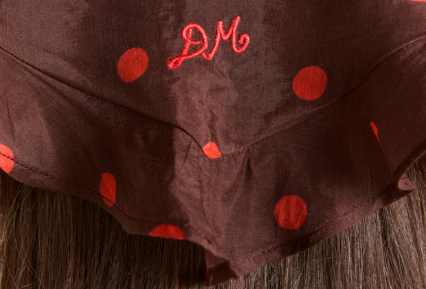 Sheer Spot Headscarf – Damson Madder